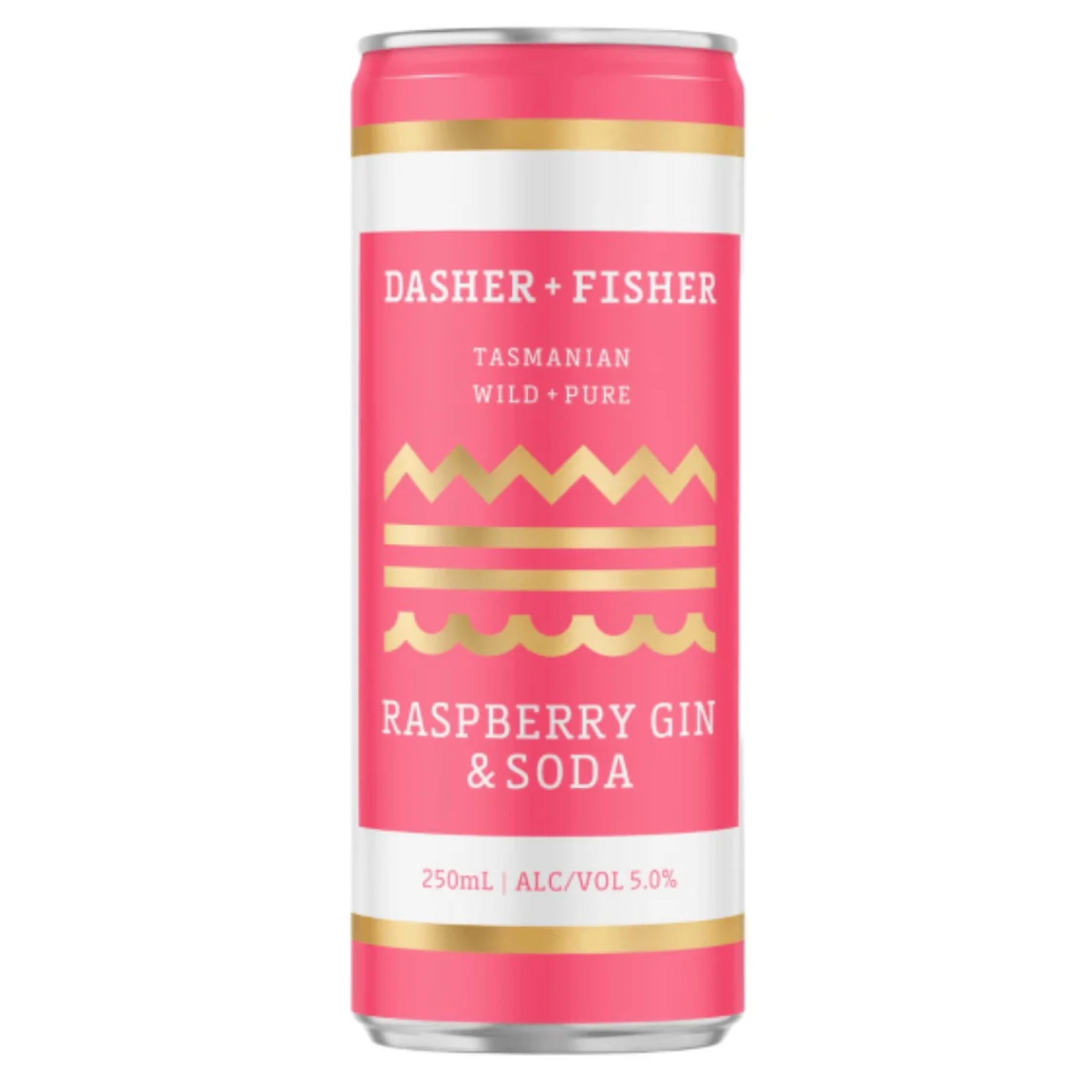 DASHER & FISHER RASPBERRY GIN & SODA CAN 250ML – ParkhillCellars