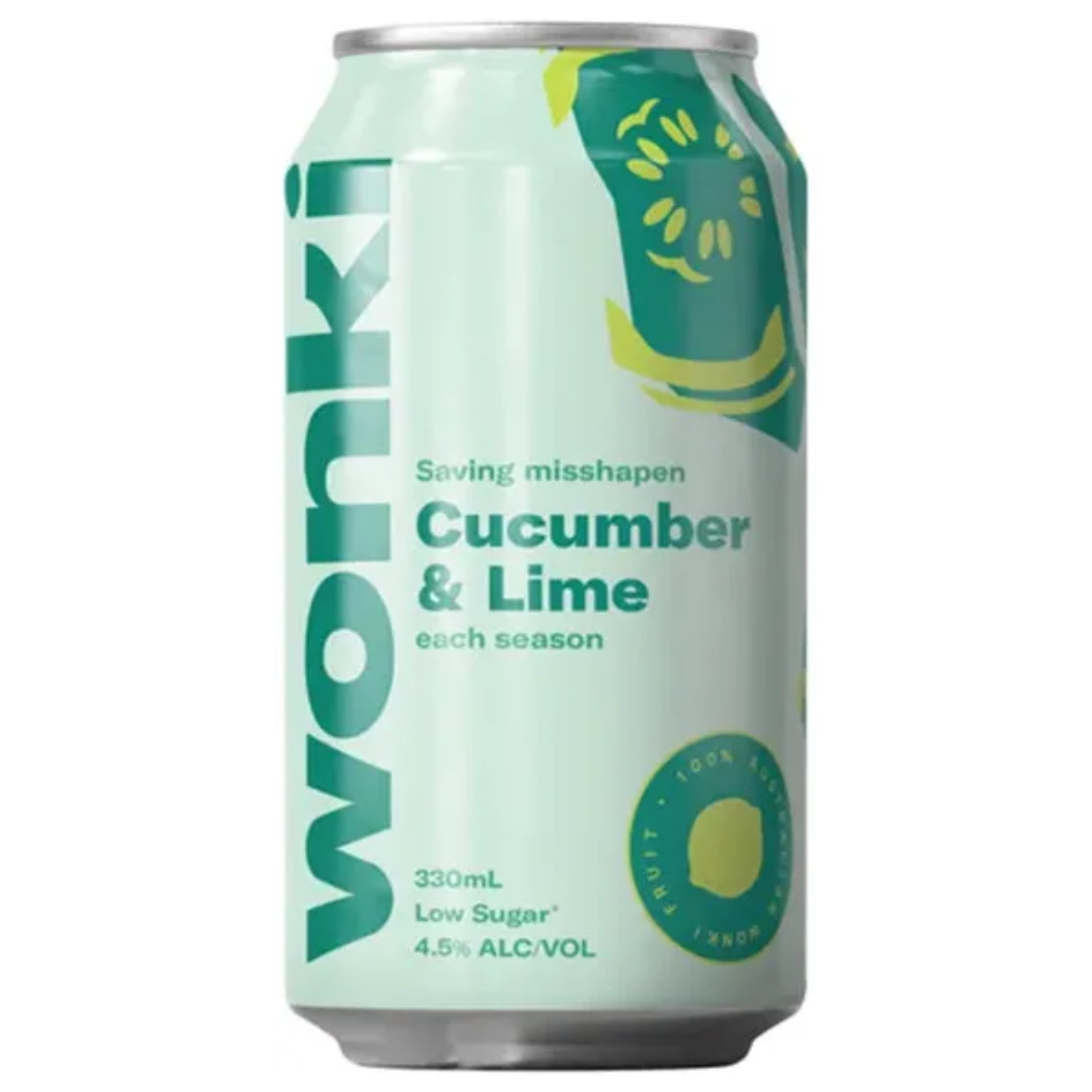 Wonki Cucumber & Lime Vodka Soda 330ml – Refreshing RTD – Parkhill Cellars